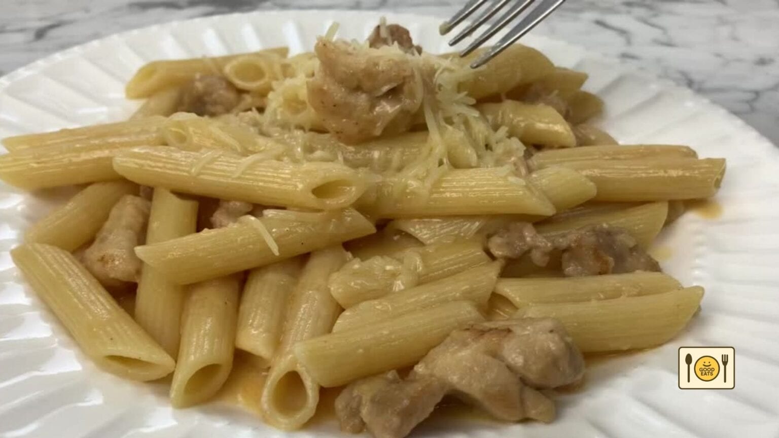 Parmesan Chicken Pasta Recipe (video) - Good Eats 101
